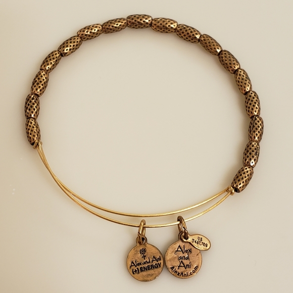 Alex and Ani | Jewelry | New Alex And Ani Gold Beaded Bangle Bracelet ...